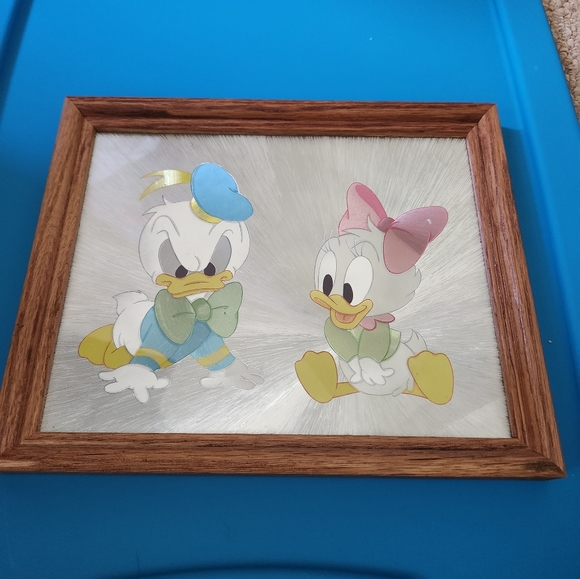 Disney | Other | Walt Disney Framed Foil Art Donald And Daisy Duck 8x ...